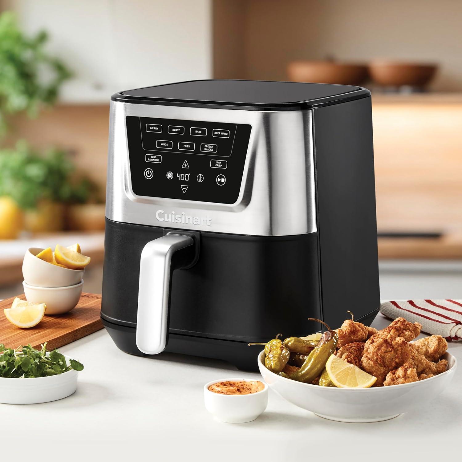 Cuisinart Air Fryer, Large 6-Quart Basket with 4 Cooking Functions to ...