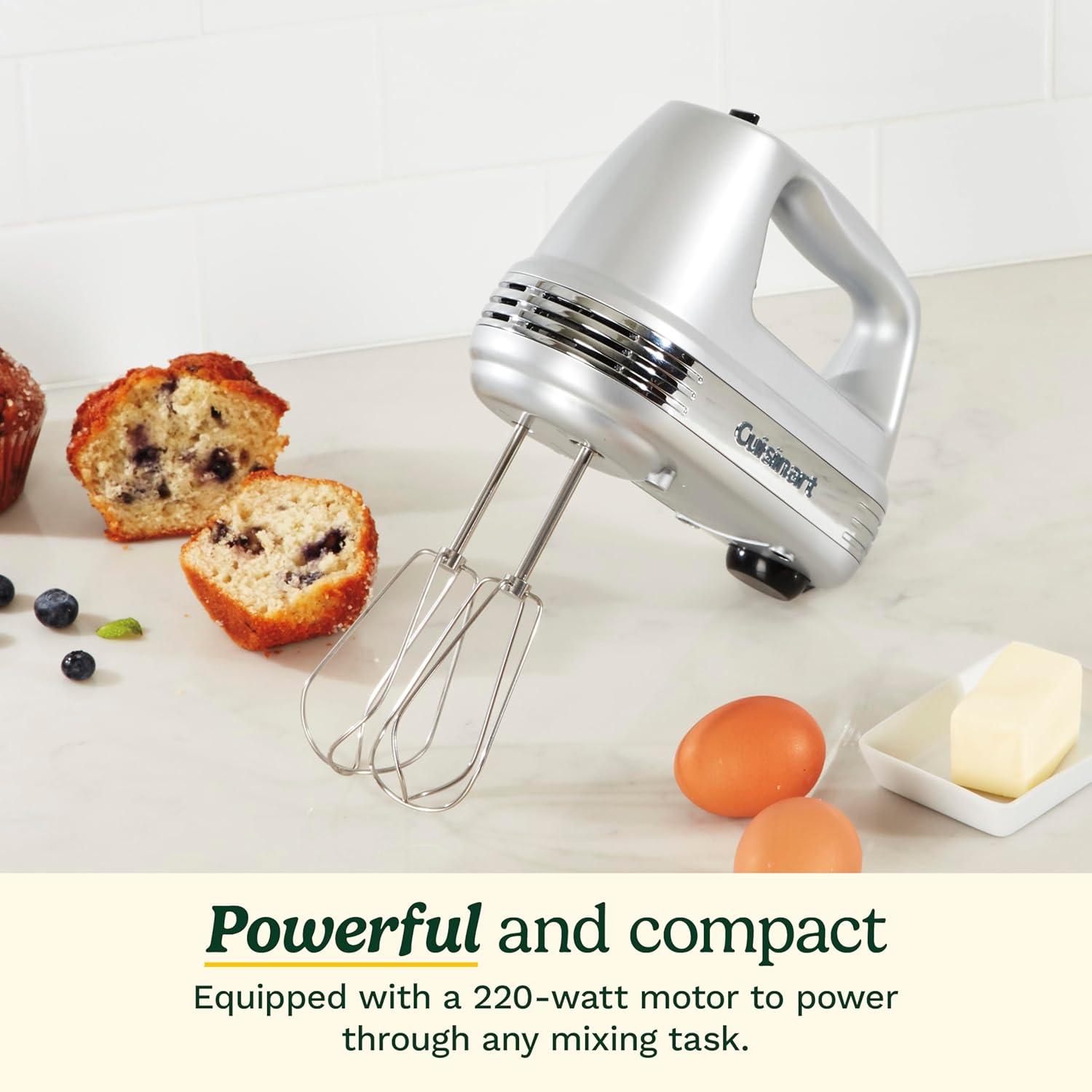 Cuisinart HM-70 Power Advantage 7-Speed Hand Mixer, Silver,White ...