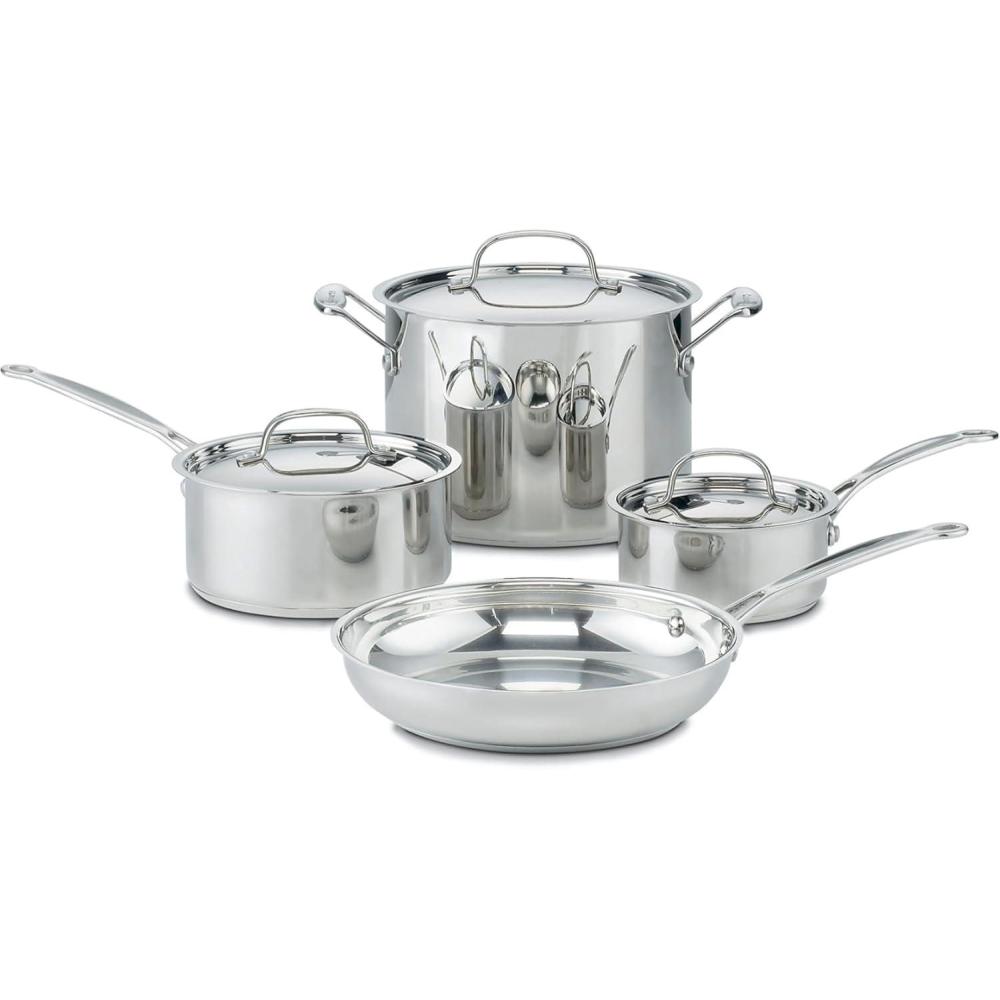Cuisinart 7-Piece Cookware Set, Chef’s Classic Stainless Steel ...